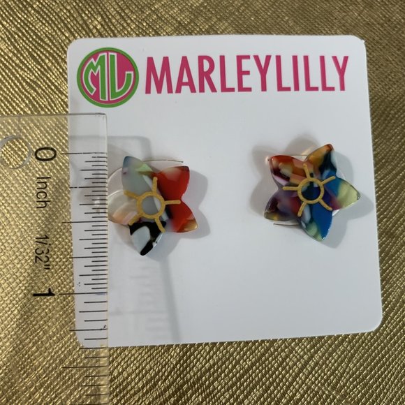 Marleylilly | Jewelry | Marleylilly Cute Colorful Flower Earrings ...
